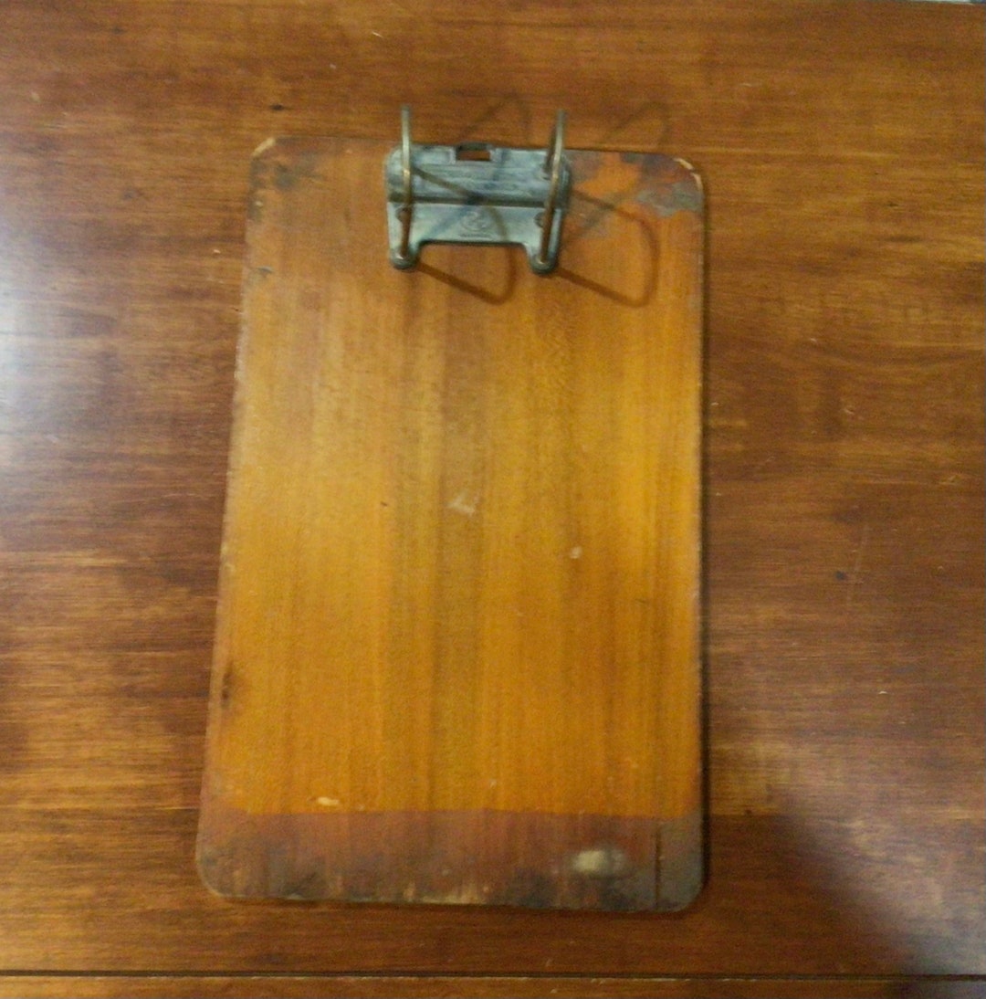 Vtg Wooden and Metal Clipboard Arch File Receipt Holdery and - Etsy