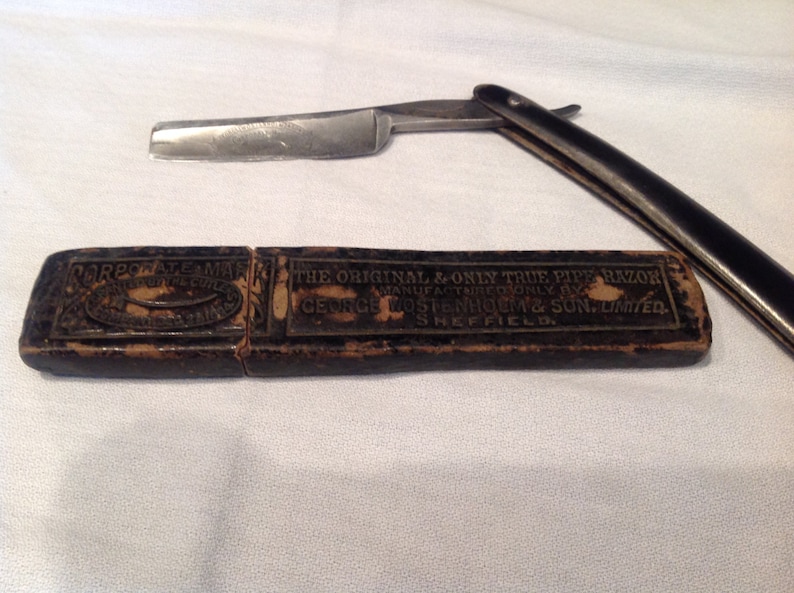 George Wostenholm & Son Pipe Straight Razor Sheffield England W ...