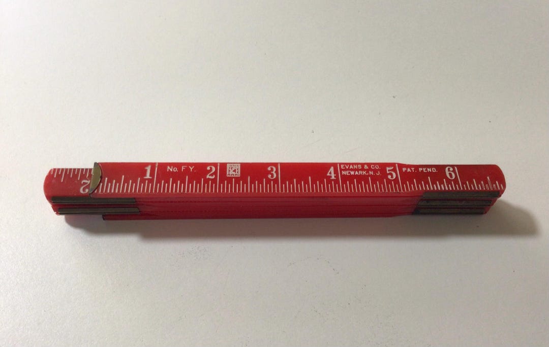 Vintage Evans & Co. Folding Ruler Red Plastic No. FY - Etsy