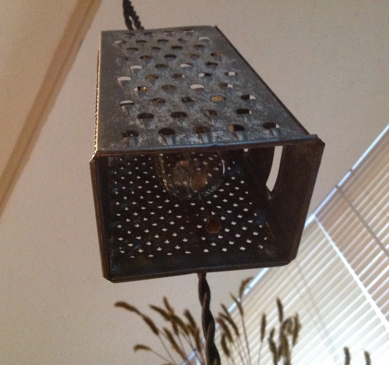 Vintage Cheese Grater Pendant Light - Etsy