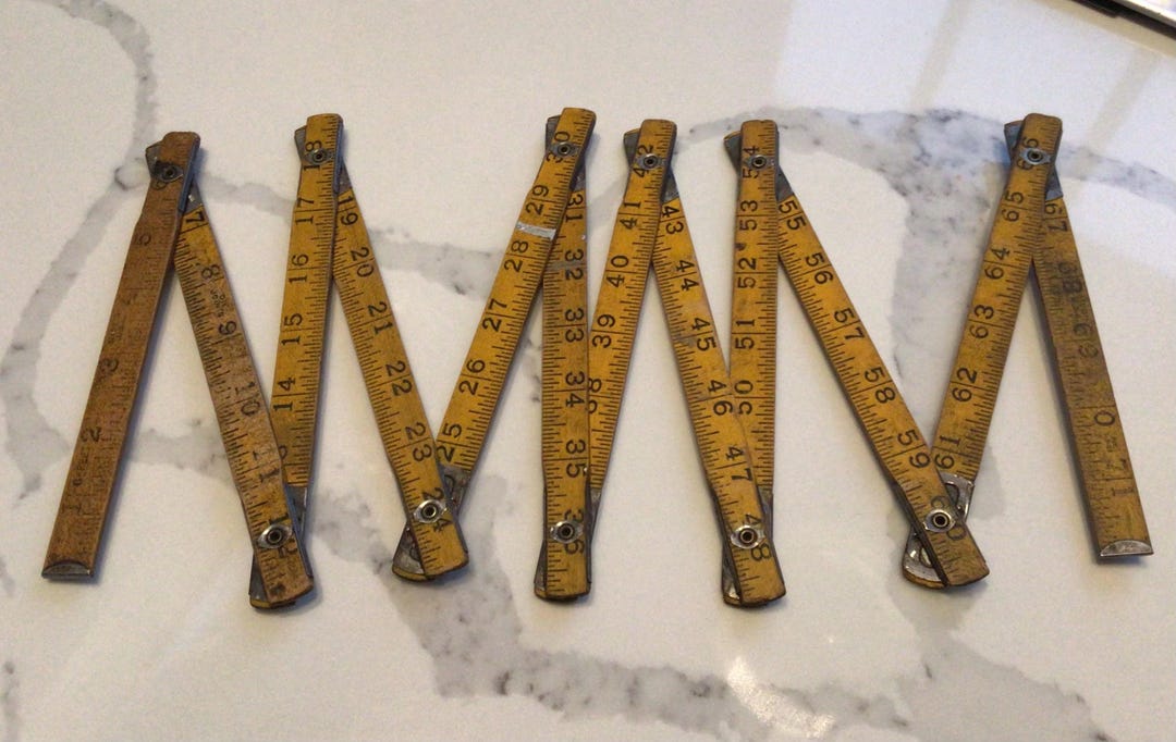 Vintage Unbranded Wood 72" Folding Ruler - Etsy