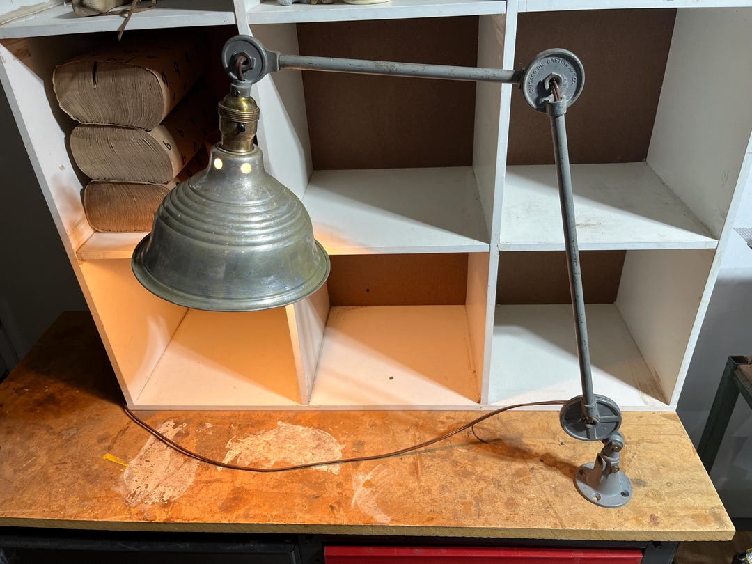 Industrial Articulated Work Bench Lamp, Chicago Die Casting - Etsy