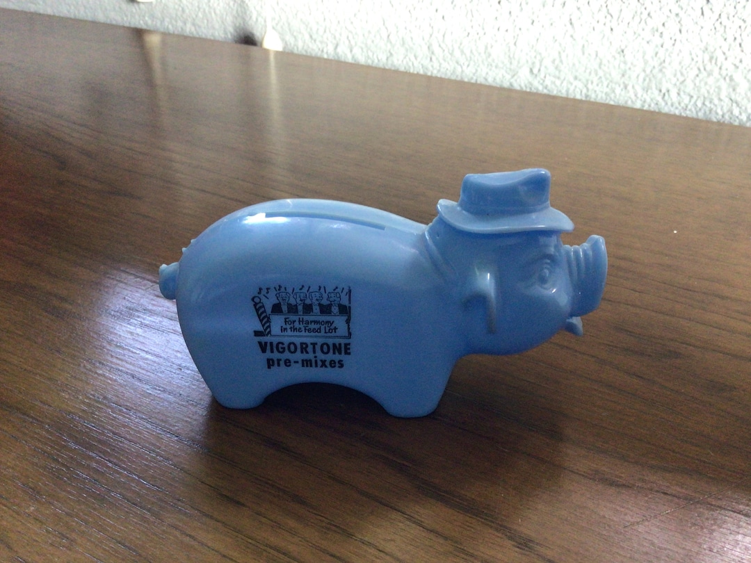 Vintage 1950’s Advertising Premium - Plastic Piggy Bank - Vigortone Pre ...