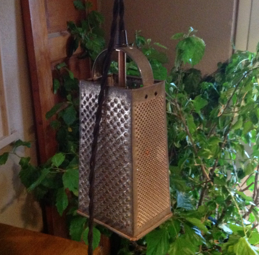 Vintage Cheese Grater Pendant Light - Etsy