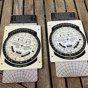 Vintage 1983 Jeppeson Sanderson Flight Computer Slide Graphic MU514200A ...