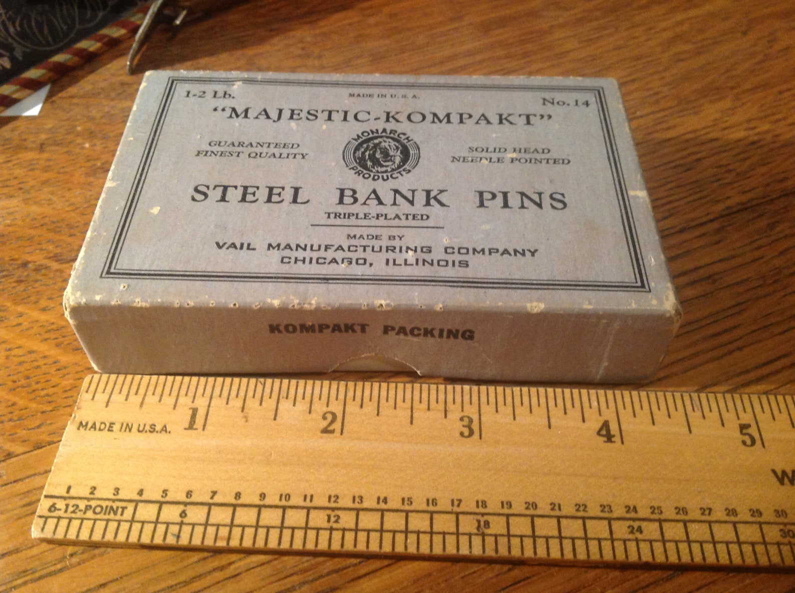 Vintage Box of majestic Kompakt Steel Bank Pins | Etsy