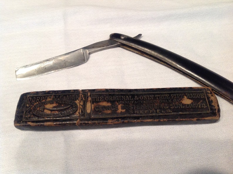 George Wostenholm & Son Pipe Straight Razor Sheffield England | Etsy