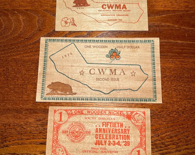 Vintage Flat Wooden Money Certificates - Etsy