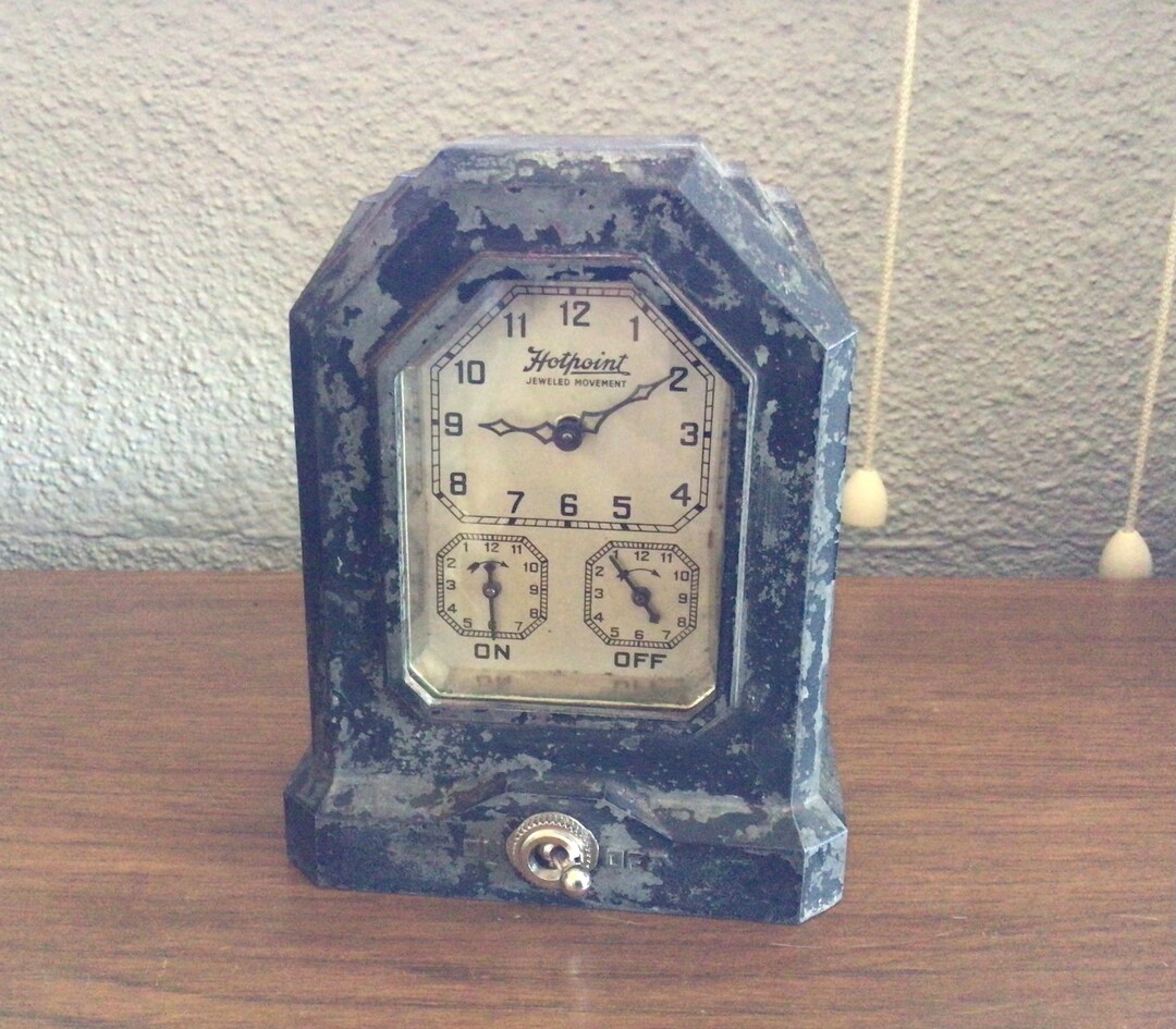 Vintage Wind UP Clock 1920 Hotpoint Jeweled Automatic Range Timer -ART ...