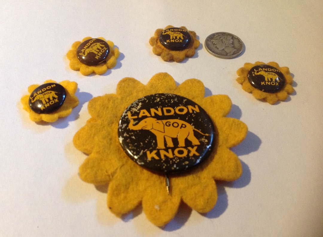 Landon - Knox 1936 Presidential Campaign Pinback Buttons - Etsy
