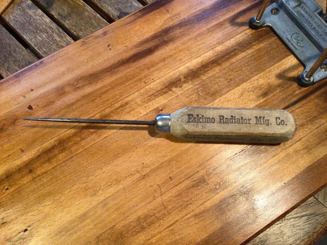 Vintage Wooden Handle Ice Pick Antique Advertising - Etsy