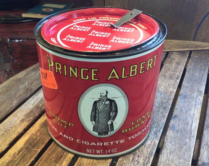 Vintage Prince Albert 14 Oz. Tobacco Tin Crimp Cut - Etsy
