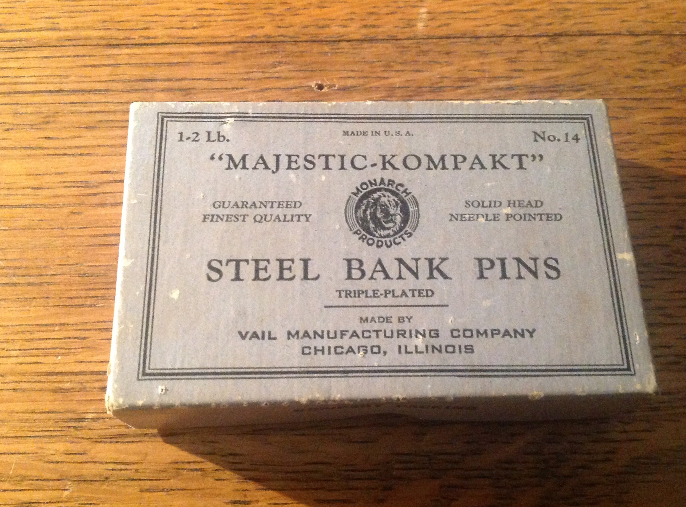 Vintage Box of majestic Kompakt Steel Bank Pins | Etsy