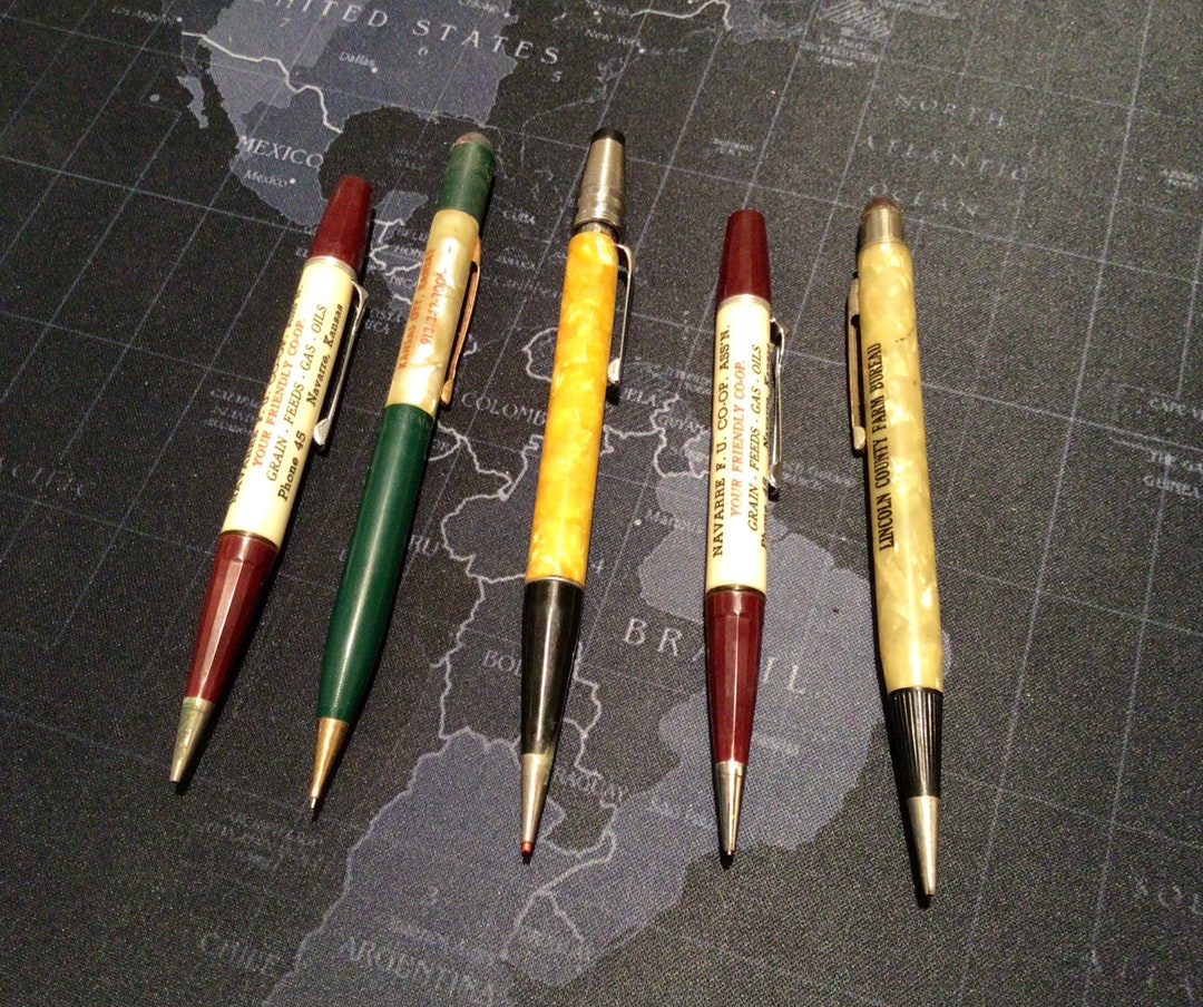 Vintage ADVERTISING Mechanical PENCILS - Celluloid "cracked Ice" - R - Etsy