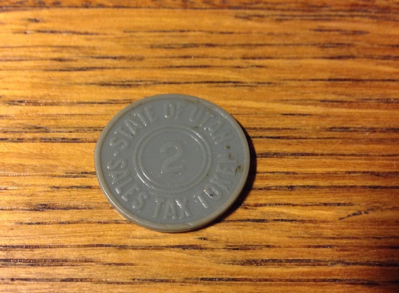 Vintage Plastic Sales Tax Token 1930's Gray Utah 2 Cent - Etsy