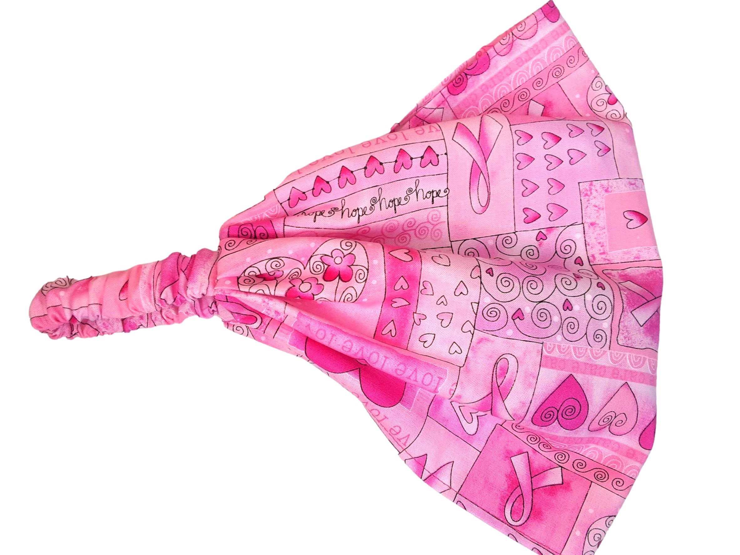 Pink Ribbon Breast Cancer Awareness Head Scarf For Woman Hair | Etsy