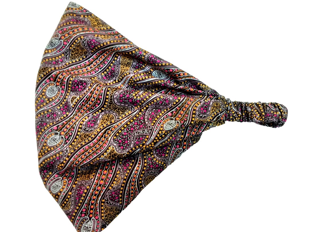 Wide Headband, Aboriginal Print, Extra Wide Bandana, Hair Loss Head ...