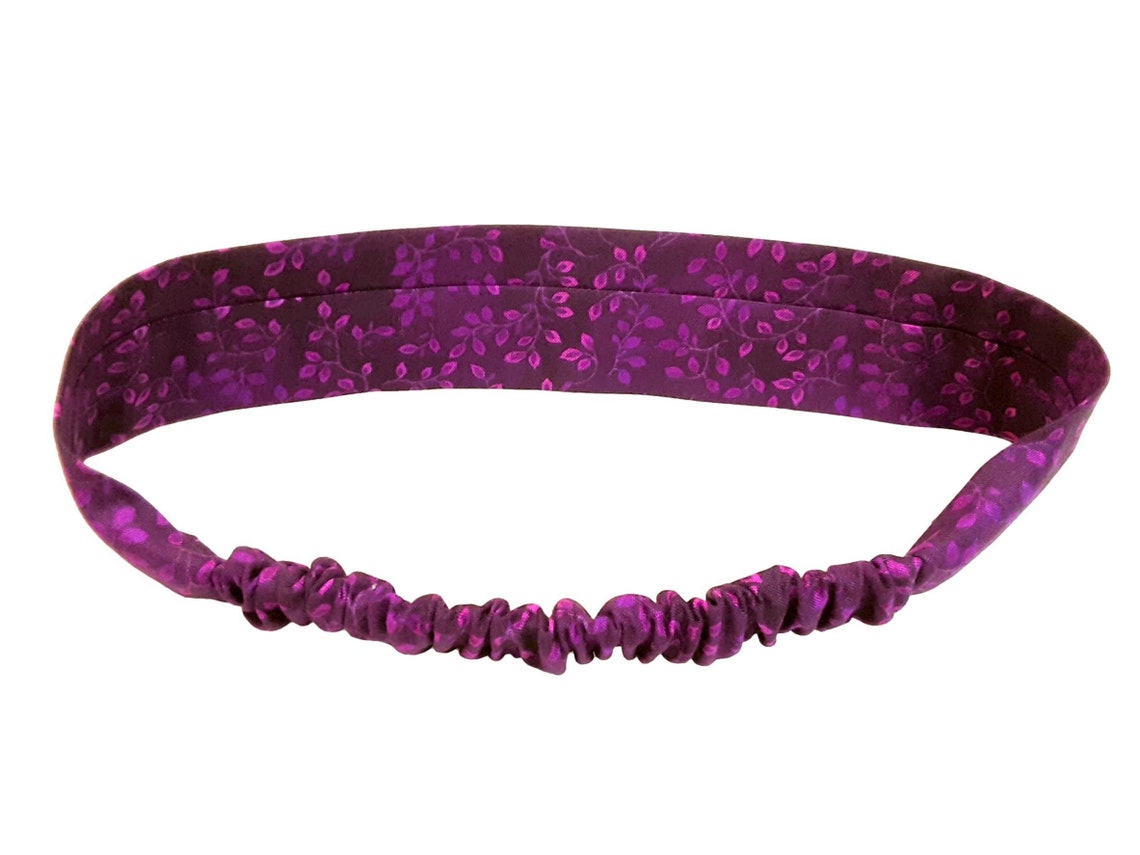 Purple Cotton Hair Band, Narrow Headband for Women and Girls, Preppy ...