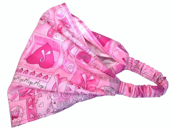 Pink Ribbon Breast Cancer Awareness Head Scarf For Woman Hair | Etsy