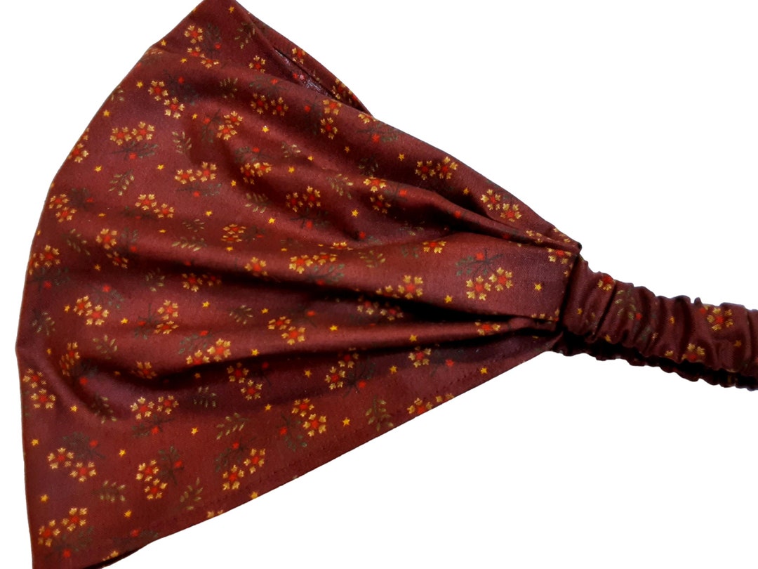 Autumn Bandana Head Scarf With Elastic, Wide Cotton Headband for Women ...