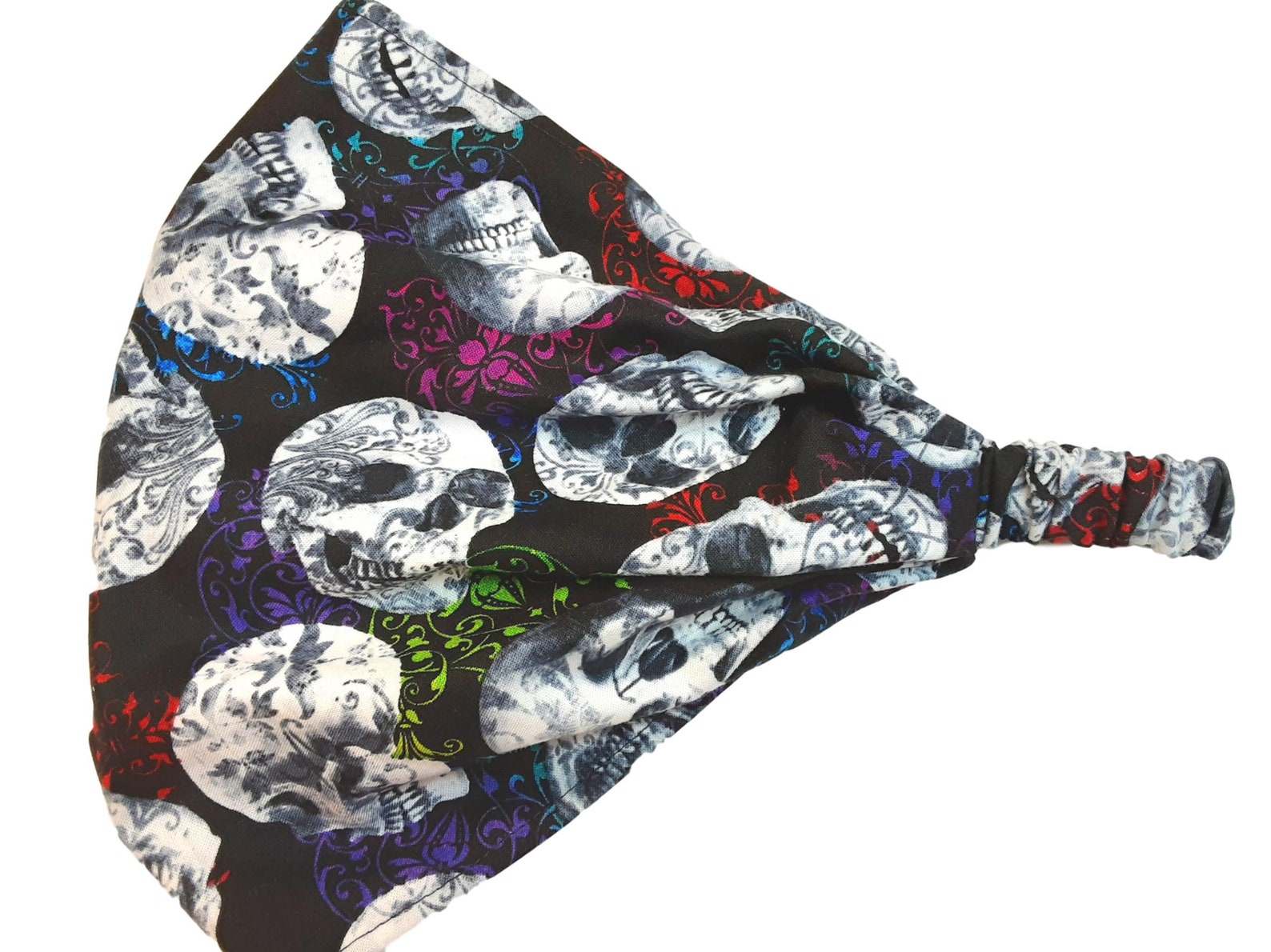 Skull Headband for Women Wide Cotton Headband Halloween - Etsy