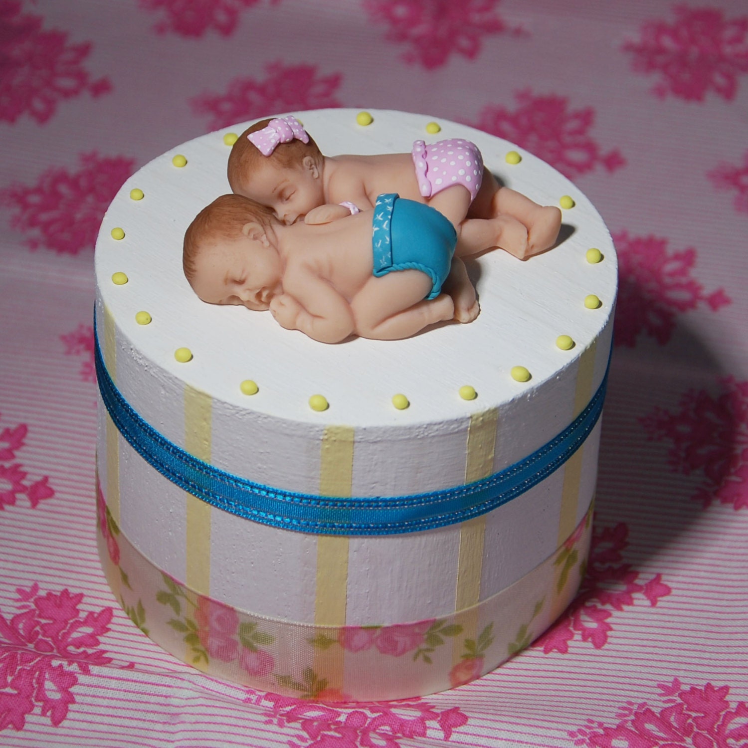 Baby Cake Topper for Twins Baby Decoration Baby Twins Gift | Etsy