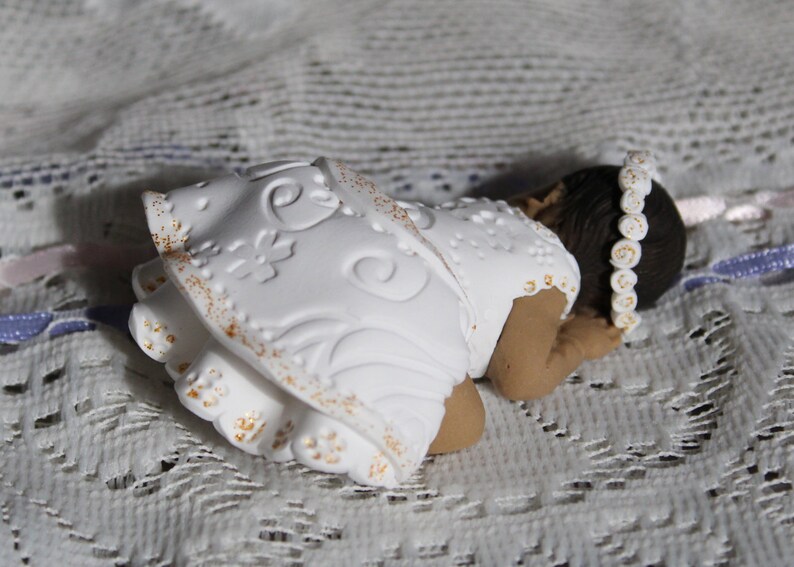 Baby angel Baby figurine fimo baptism cake topper baby cake | Etsy