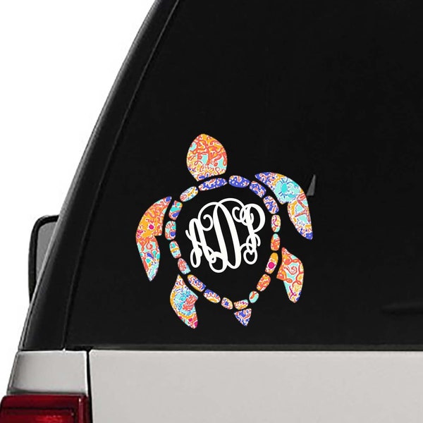 Turtle Monogram - Etsy