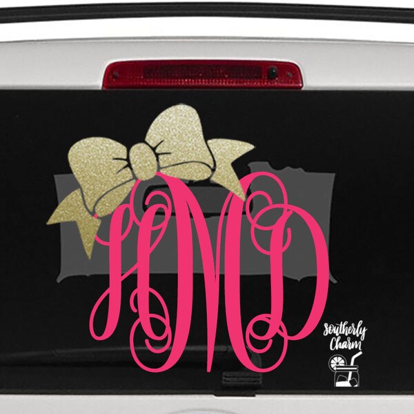 Car Monogram Decal - Etsy