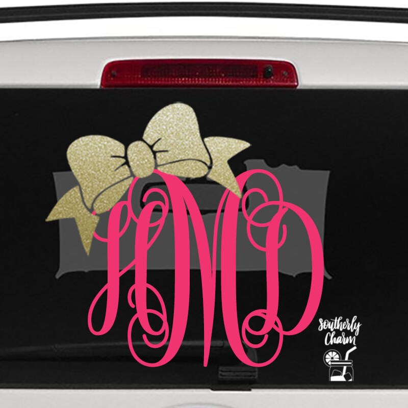 Car Monogram Decal - Etsy