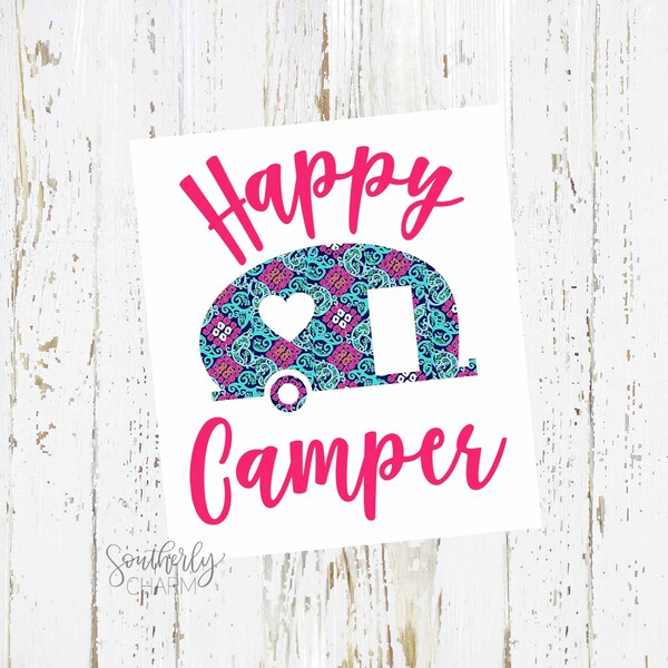 Happy Camper Decal - Etsy