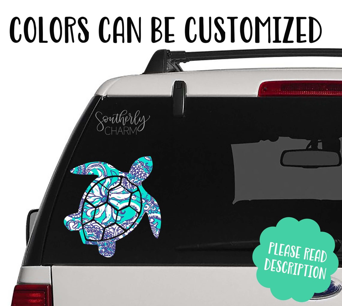 Sea Turtle Decal Sea Turtle Sticker Window Car Decal - Etsy