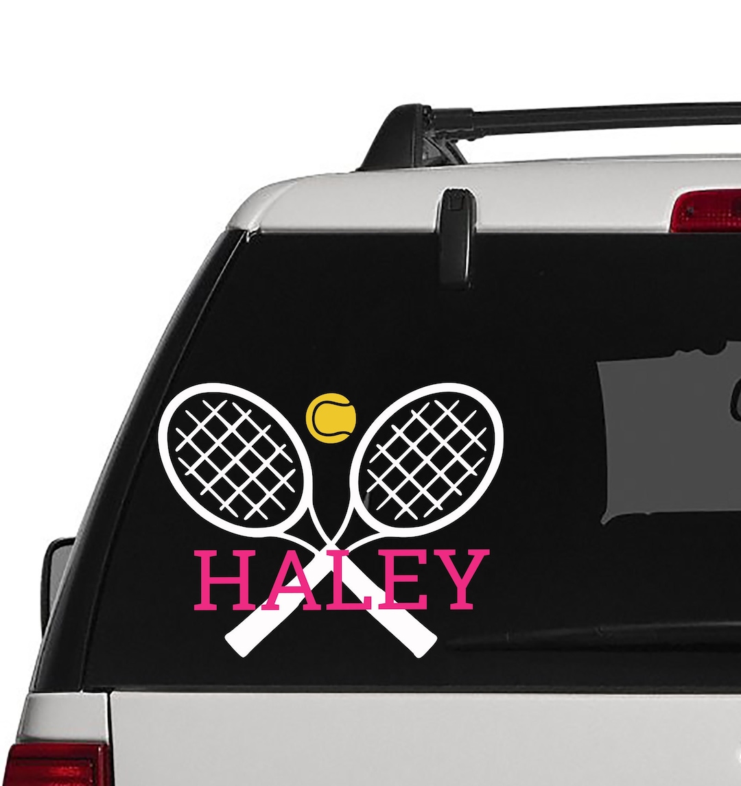 Monogram Tennis Car Decal - Tennis Stickers for Tumbler - Tennis Window ...