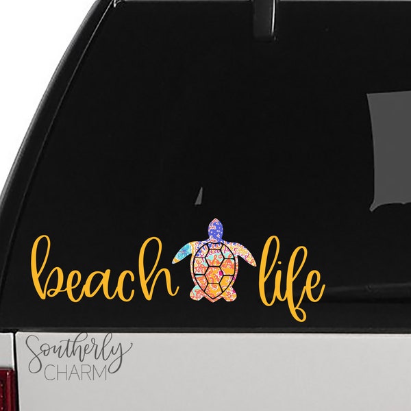 Beach Life Decal - Etsy