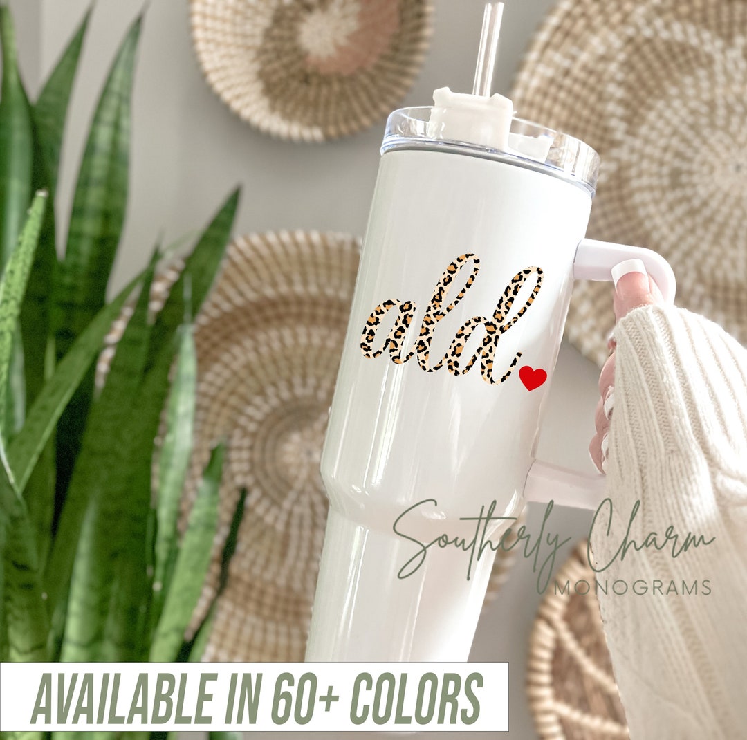 Monogram Cup Decal, Monogram Window Stickers, Custom Decals for Cups ...