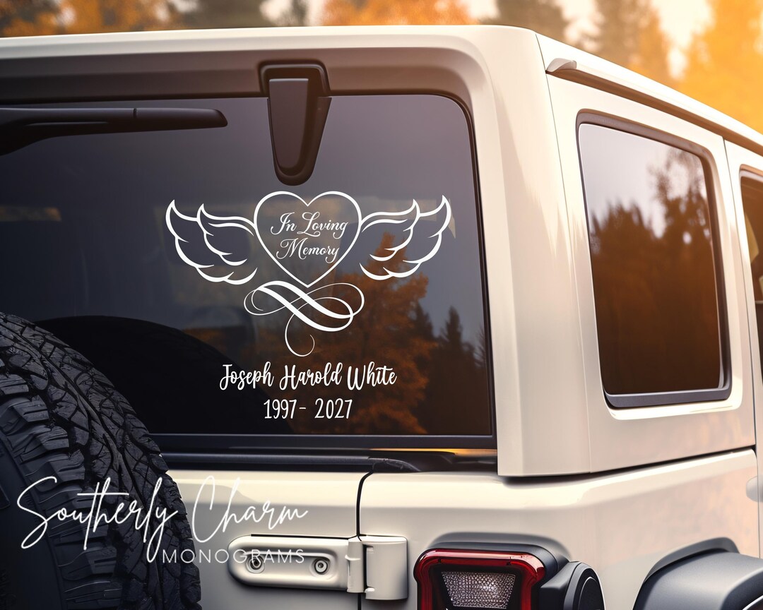 In Loving Memory Car Decal, Memorial Stickers, in Memory of Decal - Etsy