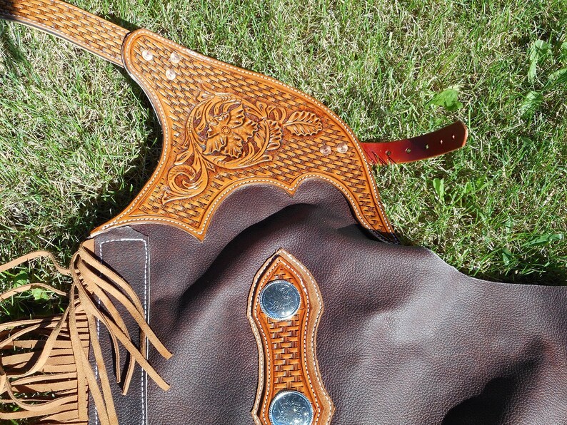 Custom western leather chaps | Etsy