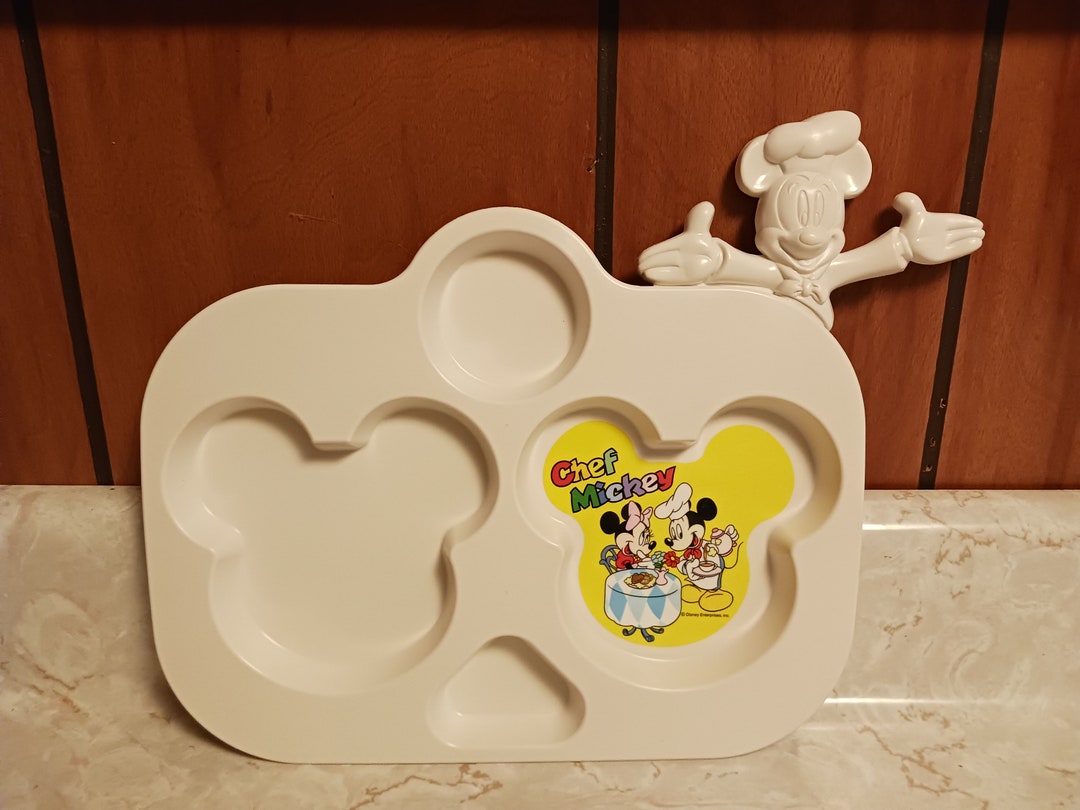 Disney Chef Mickey Mouse Divided Child's Tray Plate, Tomy Japan - Etsy