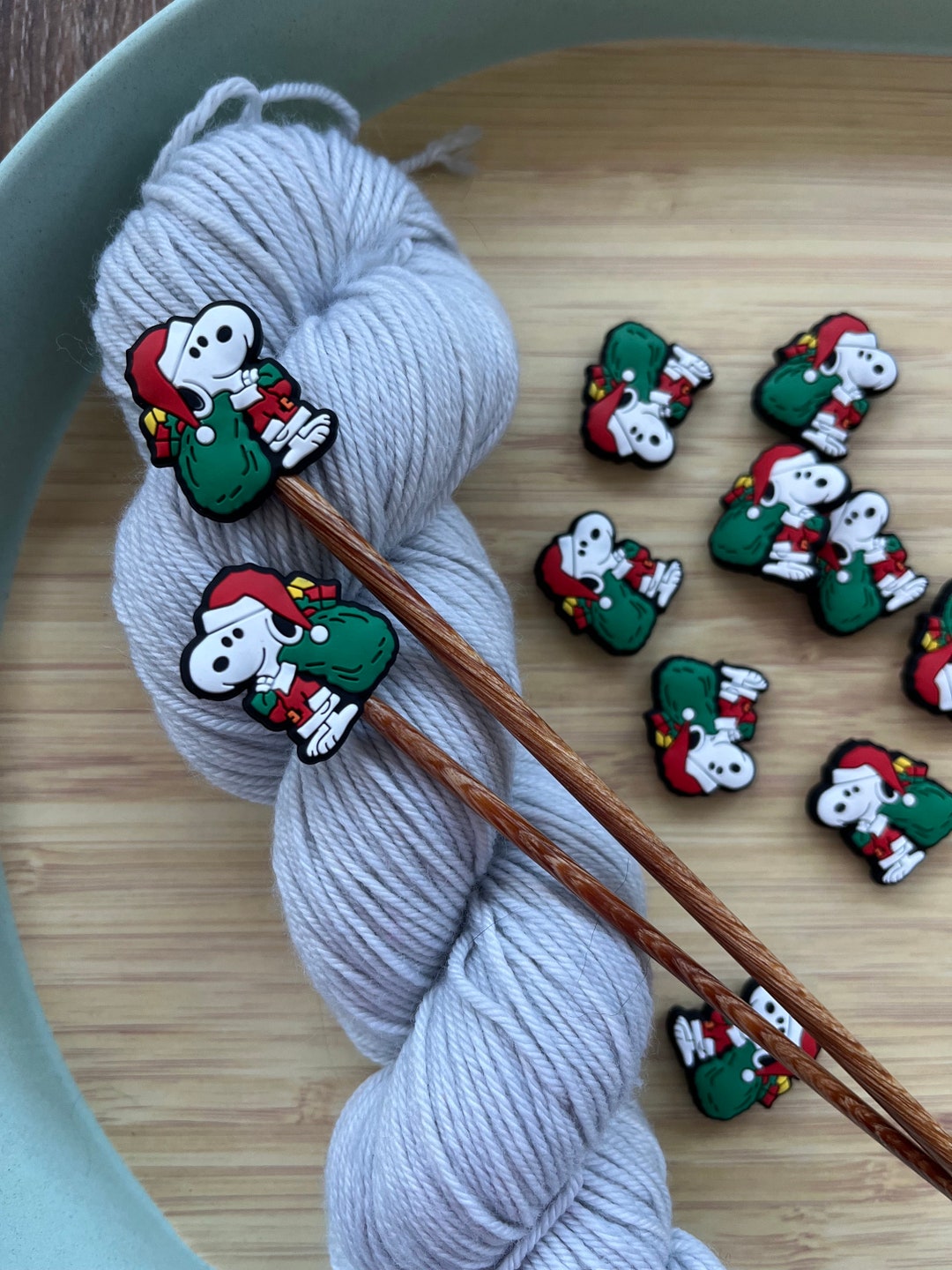 Snoopy christmas Needle Stoppers - Etsy
