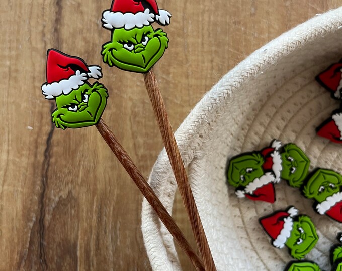 The Grinch, Knitting Needle Stoppers, Point Protector - Etsy