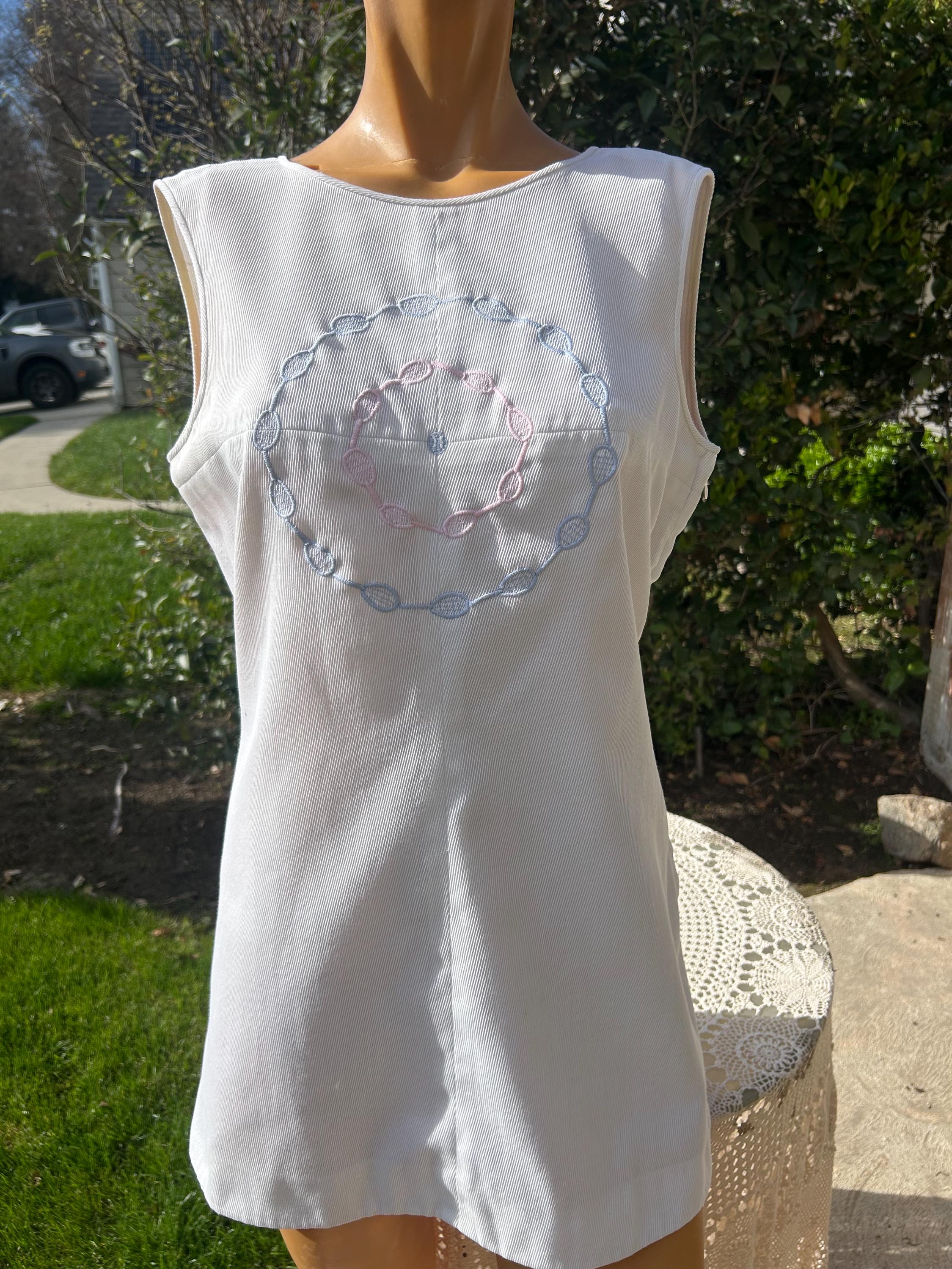 Vintage 1950s Rare Custom Made Teddy Tingling Tennis Dress W Baby Blue ...