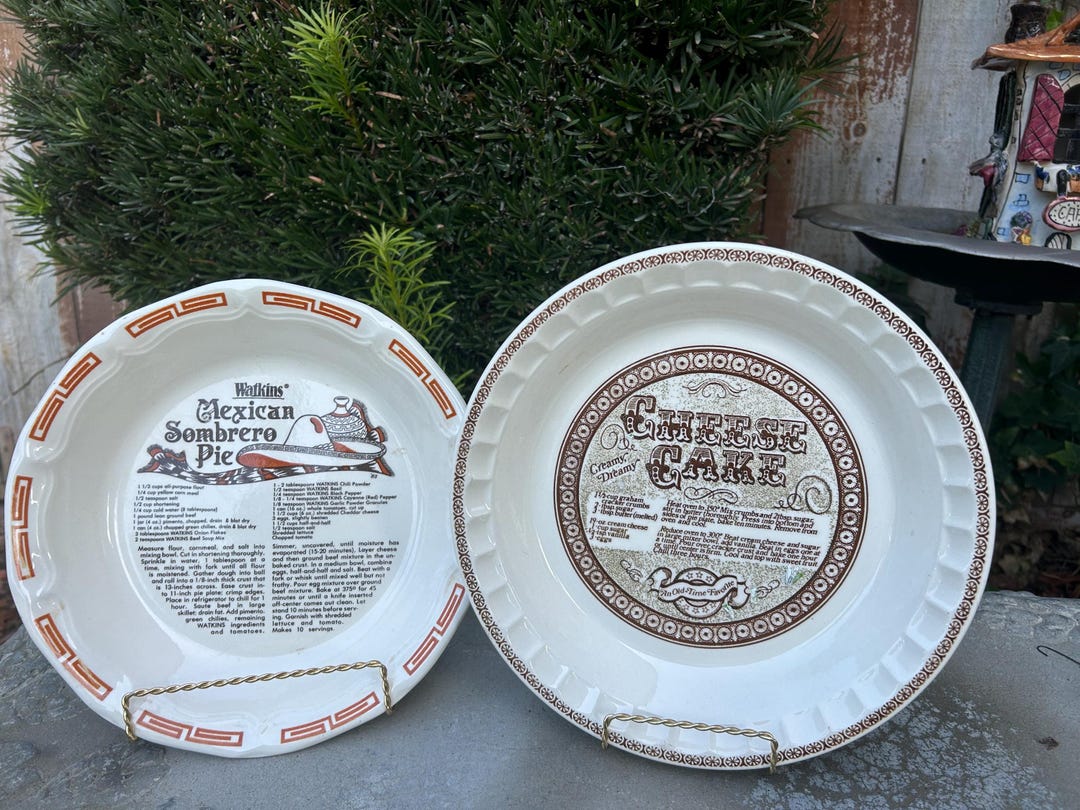 Vtg Cheese Cake & Mexican Sombrero Pie Plates Sold Separately - Etsy