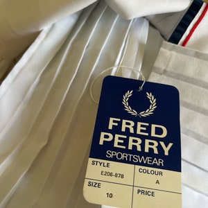 Vintage 1970s Fred Perry New Old Stock With Hangtags Pleated Tennis ...