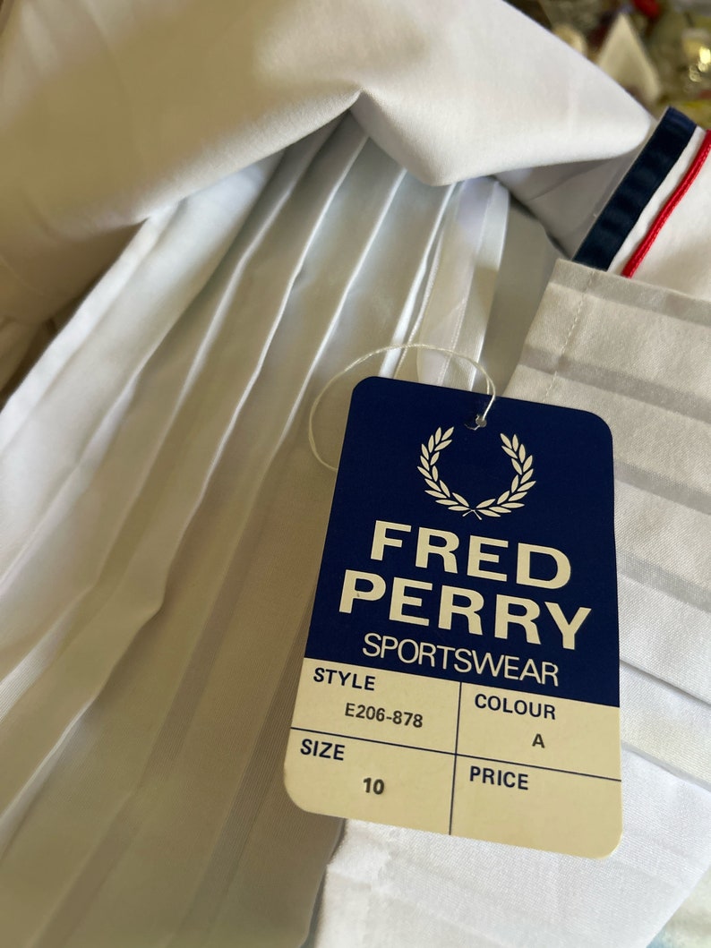 Vintage 1970s Fred Perry New Old Stock With Hangtags Pleated Tennis ...