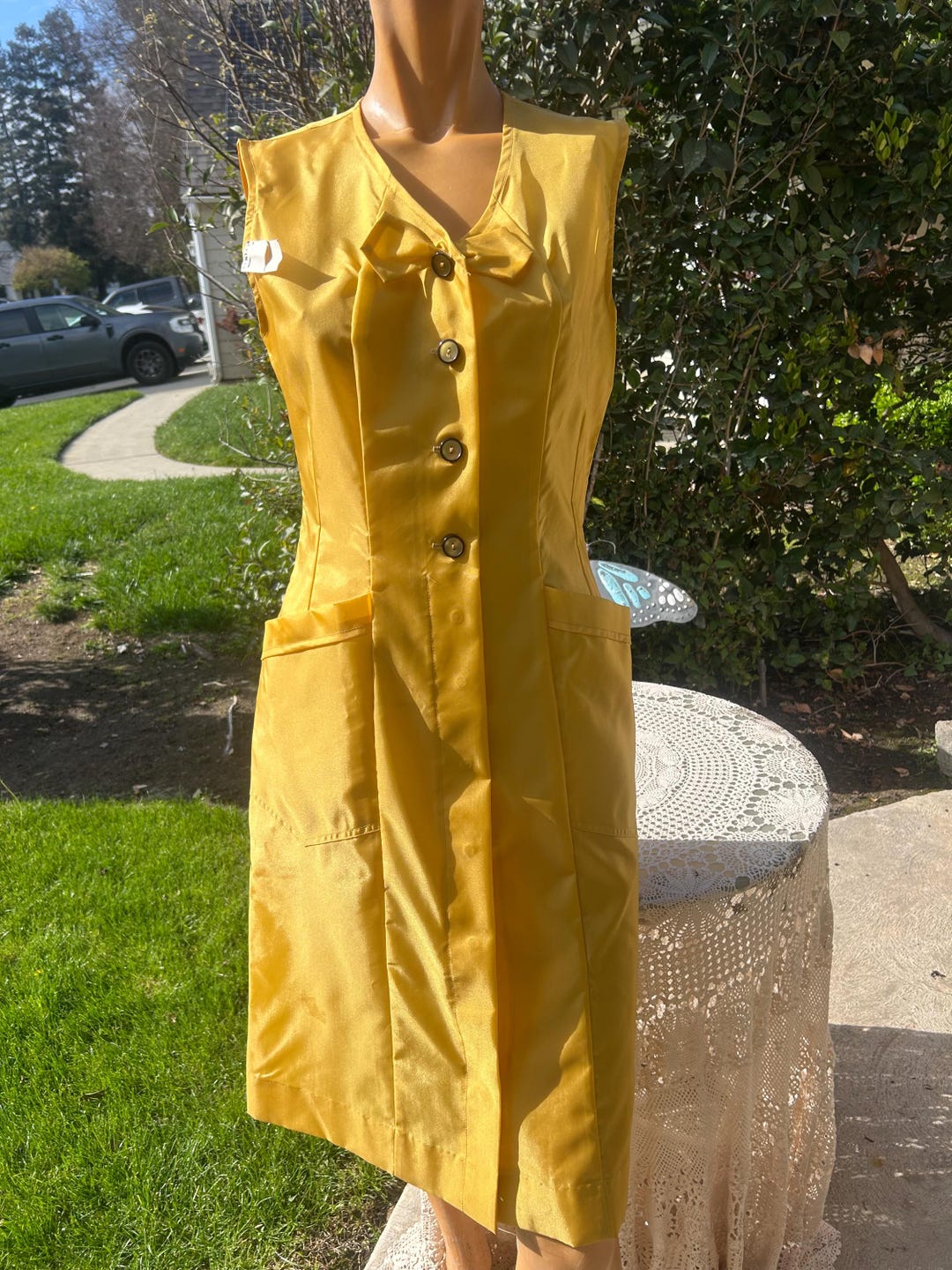 Vintage 1940s- 50s New Old Stock Golden Yellow Waitress Water Proof ...