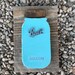 Ball Mason Jar Wooden Sign Hand Cut Hand Painted Mason Jar on Reclaimed ...