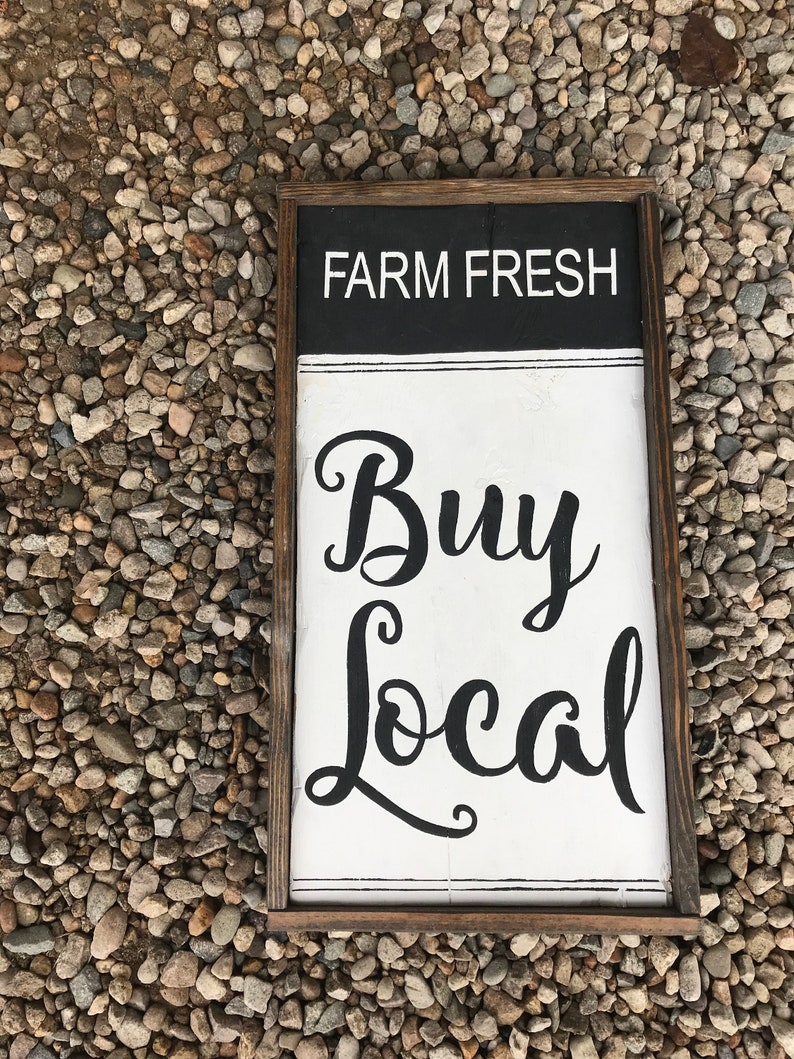Farm Fresh - Buy Local Sign | Farmhouse Wall Sign | Farmer's Market - Etsy