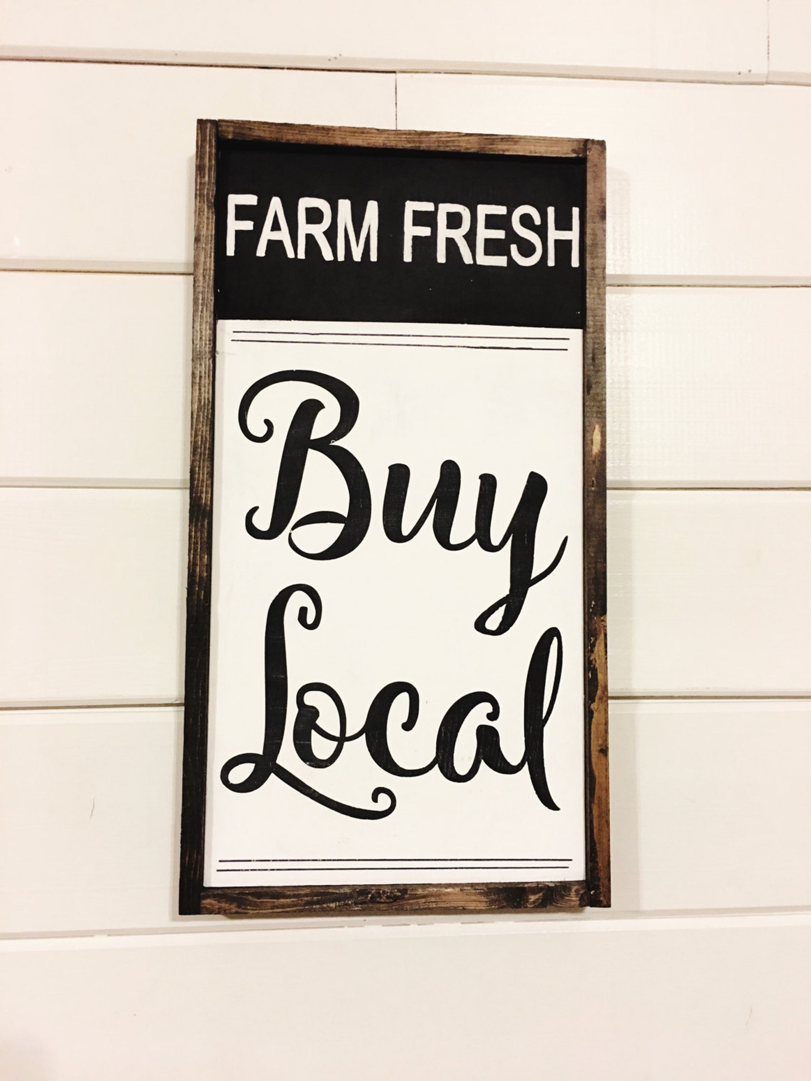 Farm Fresh - Buy Local Sign | Farmhouse Wall Sign | Farmer's Market - Etsy