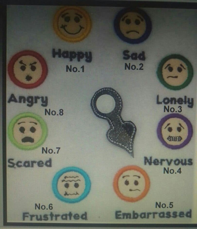 4 Emotions Disk/ Keyring - Etsy