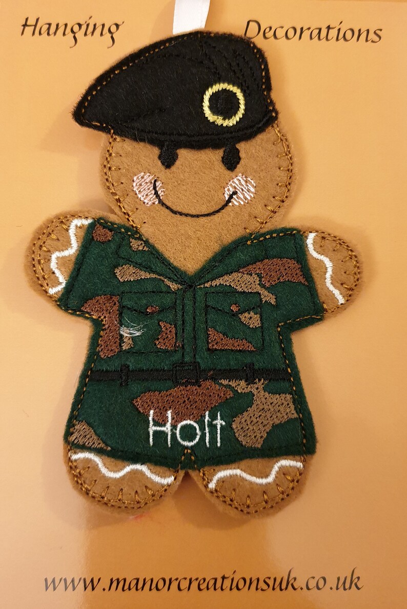 British Army Gingerbread Keyring / Bag Charm/ Hanging - Etsy UK